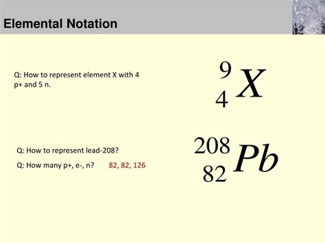 Element Symbol Hyphen Notation Nuclear Symbol Protons P