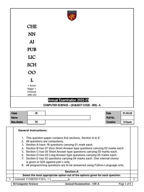 Csc 11th Sample Paper Pdf Computer Engineering Software Development