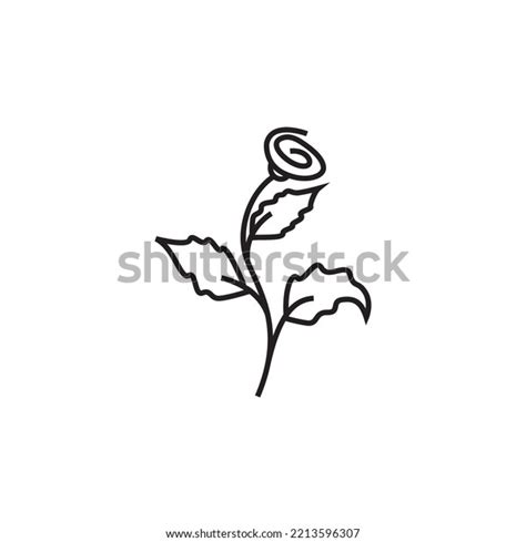 Flower Tree Line Illustration Vector Design Stock Vector Royalty Free 2213596307 Shutterstock