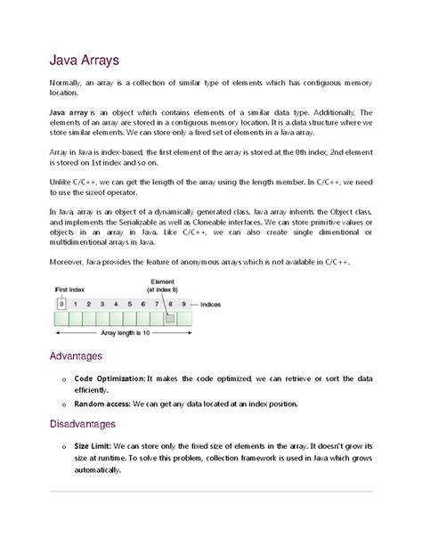 3 Array And Strings Part 1 Java Arrays Normally An Array Is A