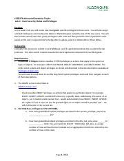 Master User Security Privileges In Oracle Database Course Hero