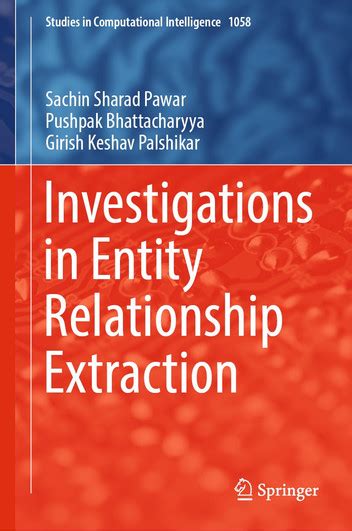 Investigations In Entity Relationship Extraction Ebook By Sachin Sharad Pawar Epub Rakuten