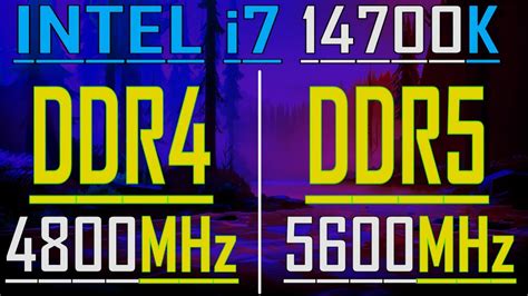 Ddr4 4800mhz Vs Ddr5 5600mhz Intel I7 14700k Pc Games Test Youtube