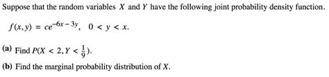 Solved Suppose That The Random Variables X And Y Have The Chegg
