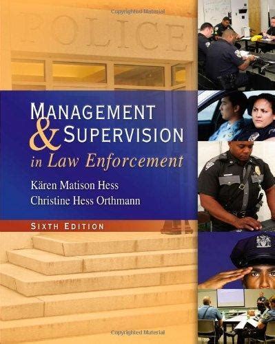 management and supervision in law enforcement 6th edition pdf ebook