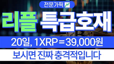 리플 전망💯 Xrp 특급호재 드디어 발표된다고합니다 1xrp39000원 필수시청 Youtube