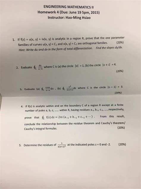 solved if f z u x y iv x y is analytic in a region