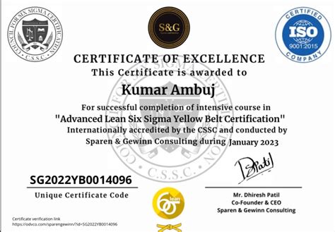 Kumar Ambuj On Linkedin Learningprogress Learning Sixsigmayellowbelt