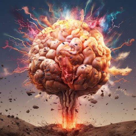 Premium Ai Image Art Of A Human Brain Exploding With Knowledge And
