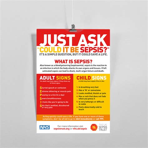 Sepsis Hospital Posters Sepsis Resources Kha Quality