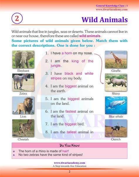 Class 1 Gk General Knowledge Questions And Answers Book Pdf