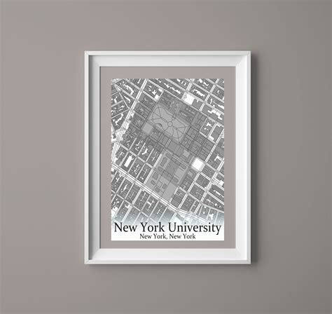 Colored Campus Map Of NYU New York University And All Its Roads Etsy