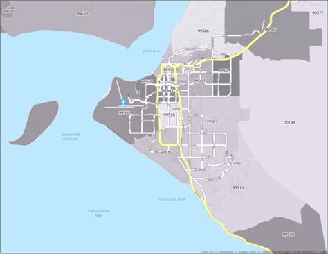 Anchorage Zip Code Map GIS Geography