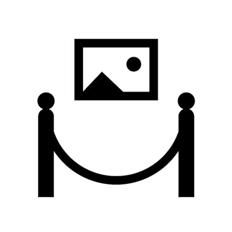 전시회 개요 아이콘 벡터 일러스트 레이 션 프리미엄 벡터