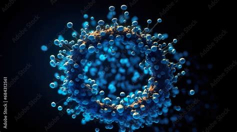 Nano Particle Molecule Nano Medicine And Nanotechnology Biotechnology Concept Organic Or