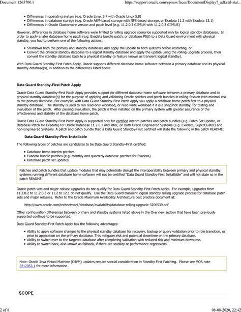 Dataguard First Apply Patch Pdf