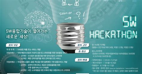 코딩실력왕은 누구제5회 Sw 융합 해커톤 대회 개최