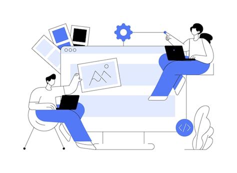 Premium Vector Low Code Development Abstract Concept Vector Illustration