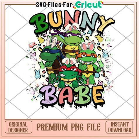 Easter Bunny Tmnt Png Sublimation Svg Files For Cricut