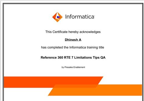 Dhinesh A On Linkedin I Am Happy To Announce That I Have Completed The Reference 360 Rte 7