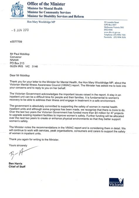 Letters To The Australian Government