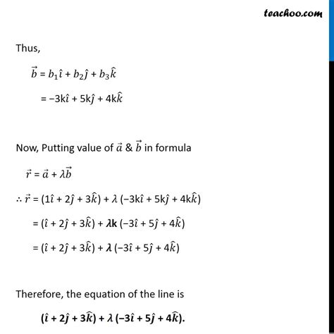 Question 15 Find Vector Equation Of Line Passing Through 1 2 3 A