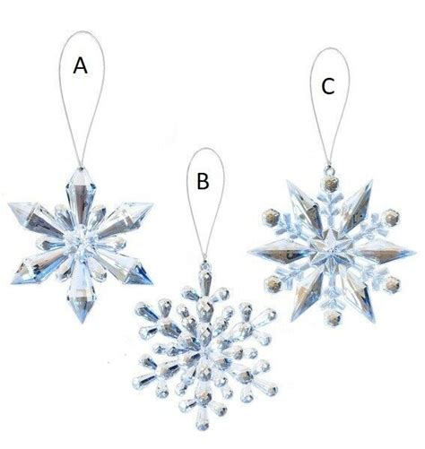 Ganz Crystal Expressions Snowflake Acrylic Ornament 4 12d Pick 1 Of 3 Designs Ebay