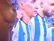 Football Mom Cheering For Argentina In World Cup In Qatar Big Boobs Soccer Milf Sport White