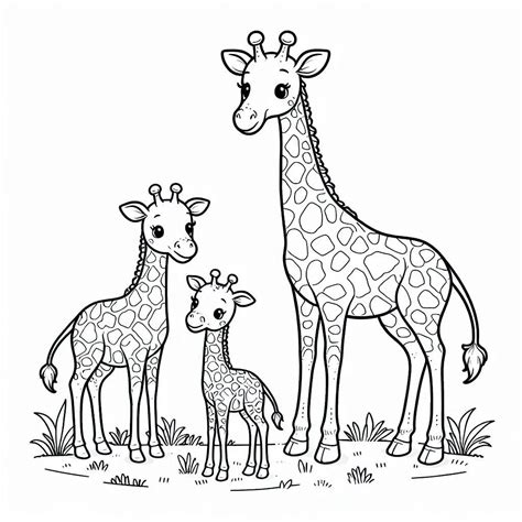 26 Pаскраска Жираф распечатать бесплатно