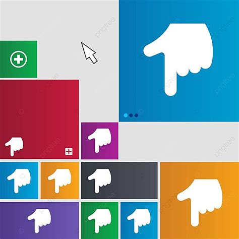 Cursor Pointer Buttons With A Pointing Hand Icon A Contemporary