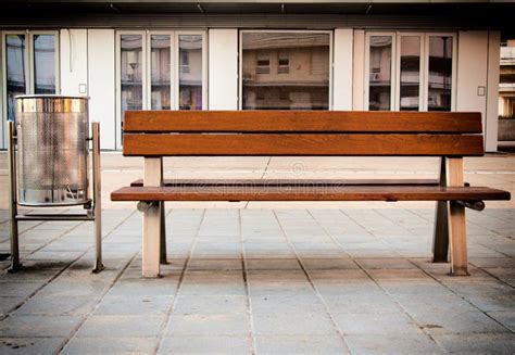 Empty Bench Stock Image Image Of Quiet Lane Drops 37643087