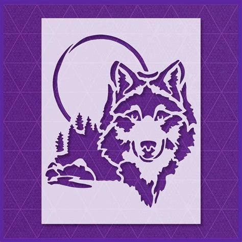 Wolf Stencil Wolf Stencil Stencils Stencil Designs