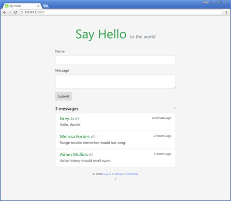 《flask Web开发实战》中的实战项目 李辉 Grey Li
