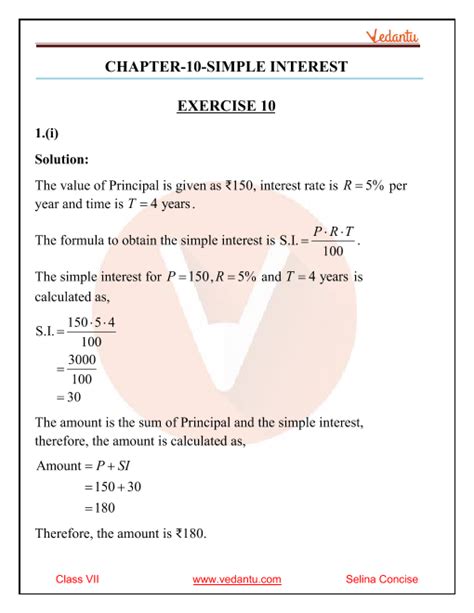 Selina Concise Mathematics Class 7 Icse Solutions For Chapter 10
