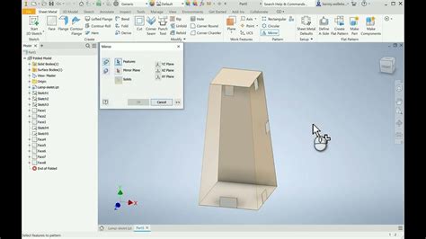 autodesk inventor sheet metal skeletal modeling cladding youtube