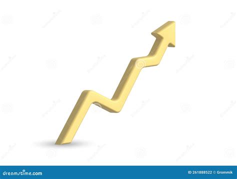 Yellow Chart Icon With A Growth Arrow Cartoon Illustration Of A Yellow