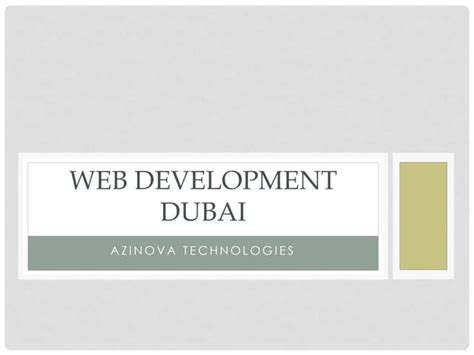 web development dubai ppt