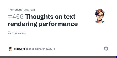 Thoughts On Text Rendering Performance Issue 466 Memononen Nanovg