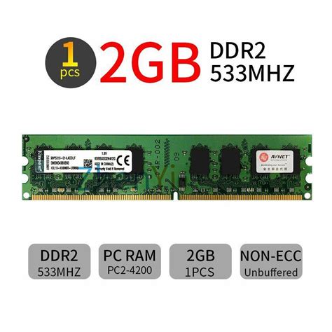2gb Ddr2 533mhz Pc2 4200u Kvr533d2n4 2g 240pin Desktop Dimm Memory Shopee Malaysia