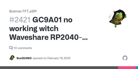 Gc9a01 No Working Witch Waveshare Rp2040 Lcd 128 · Issue 2421