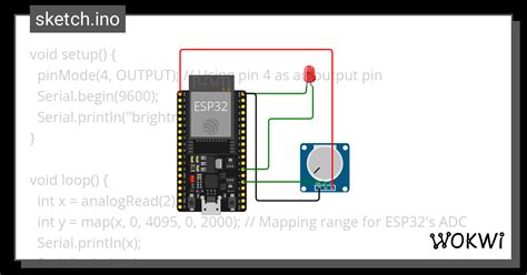 Led With Potential Meter Wokwi Esp32 Stm32 Arduino Simulator