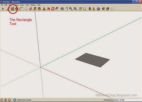 Lesson 3 3 Drawing Rectangles 888 Sketchup