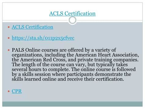 PPT ACLS Certification PowerPoint Presentation Free Download ID