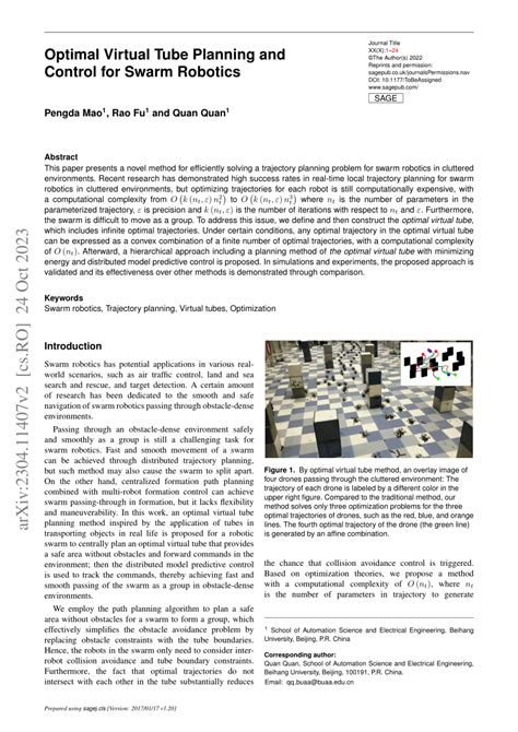 Pdf Optimal Virtual Tube Planning And Control For Swarm Robotics