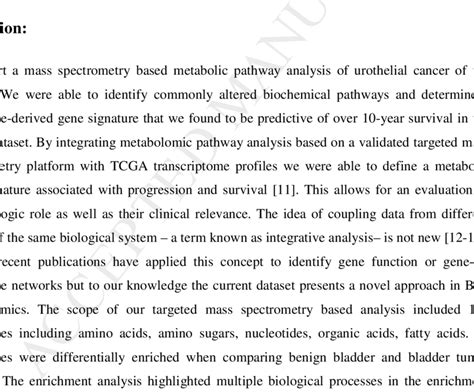 This Integrated Metabolomics Transcriptomics Gene Signature