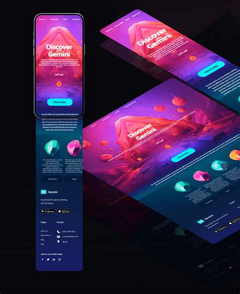 Gemini Game Landing Page UX UI Design Behance
