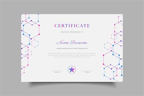 Premium Vector Colorfull Certificate Template Design