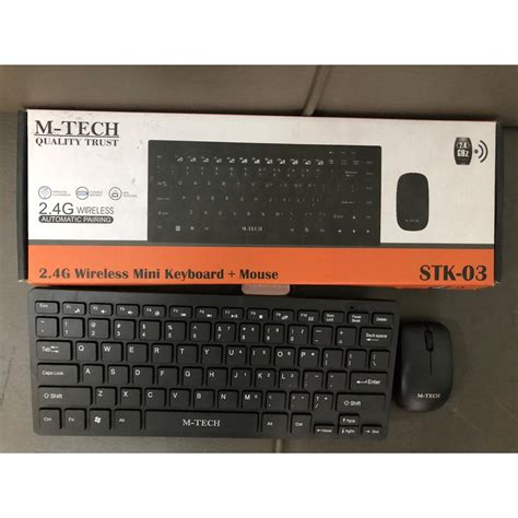Jual Paket Keyboard Mini Slim Wireless Mouse Mtech Stk 03 M Tech Stk03 Shopee Indonesia