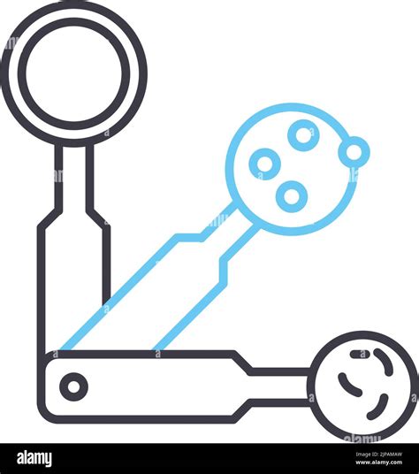 Measuring Spoons Line Icon Outline Symbol Vector Illustration