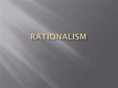 Rationalism Pptx Agnosticism Religion And Spirituality